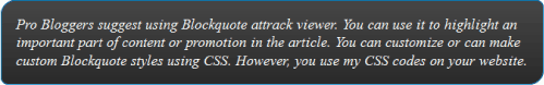20 Handpicked Stylish Blockquote CSS For Blogger